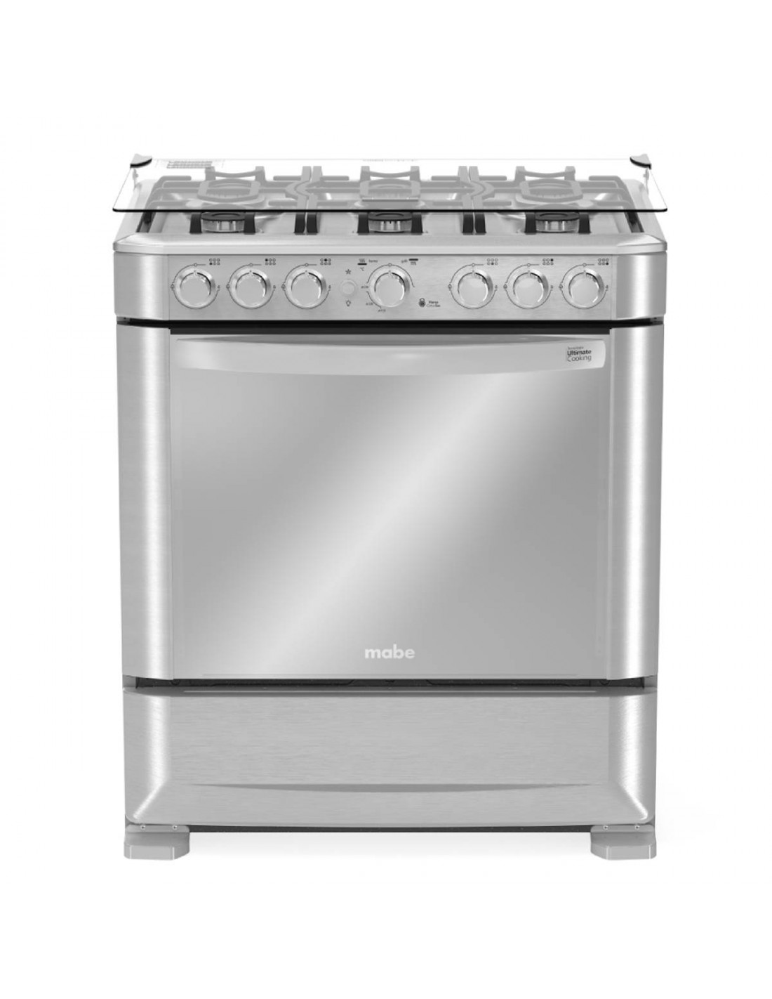 Estufa de Piso Mabe 6 puestos Gas Natural Inox EMC7630NFX0